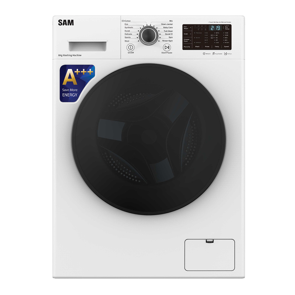 ماشین لباسشویی8 کیلوگرم سام مدل BL-Q1465/W- رنگ سفید - فروشگاه کالا با من